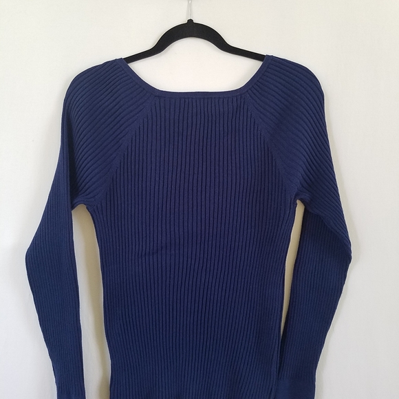 Victoria's Secret | Sweaters | Victorias Secret Navy Blue Ribbed ...
